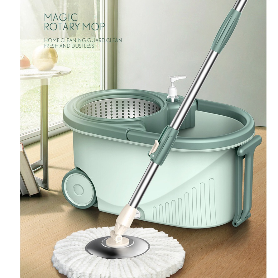 New Hand-free Washing Rotating Dual-drive Mop Bucket Integrated ...