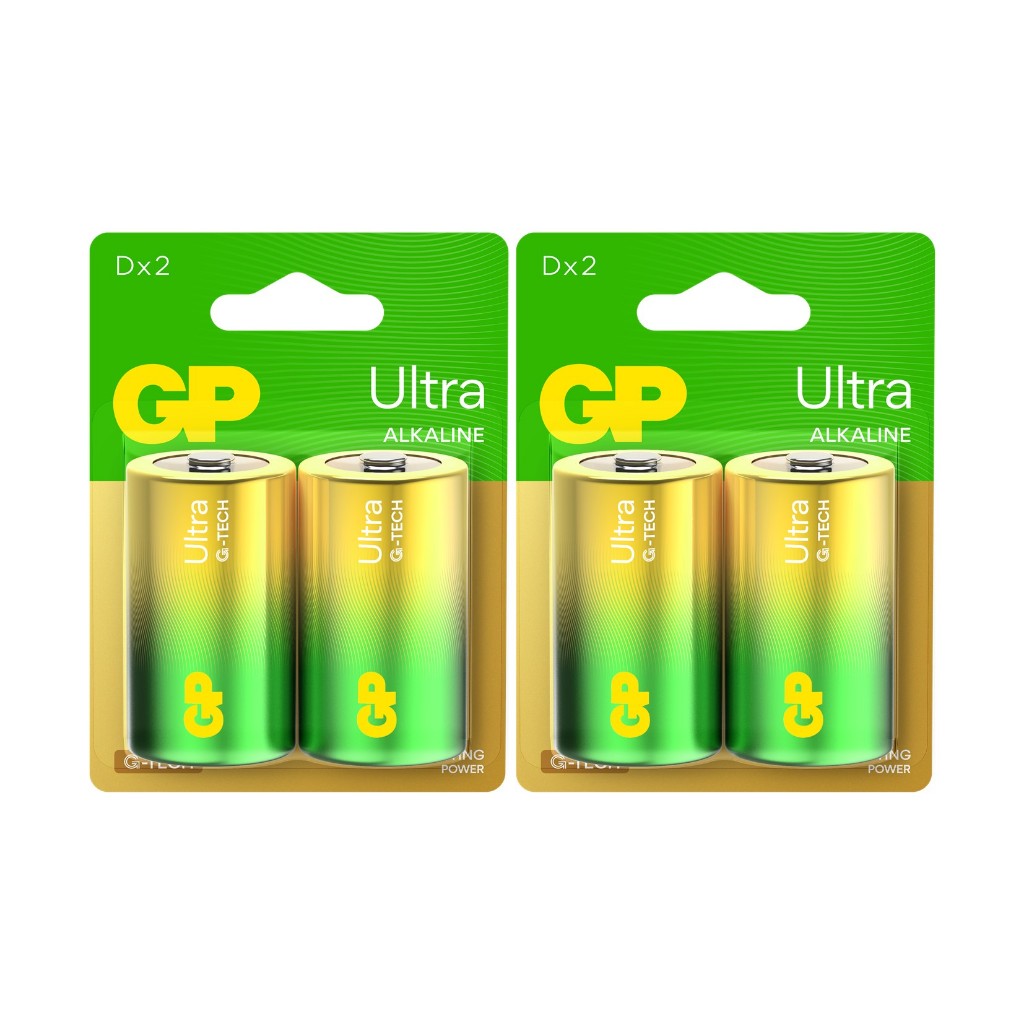 [Bundle of 2] GP D size Ultra Alkaline 2pcs Battery Pack | Shopee Singapore