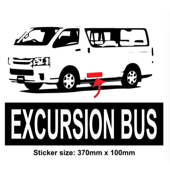 School Bus Excursion Bus Private Bus Label Decal Vehicle Sticker ...