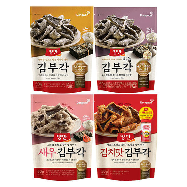 Lowest Price Korean Yangban Seaweed Collection 50g / Seaweed Chips ...