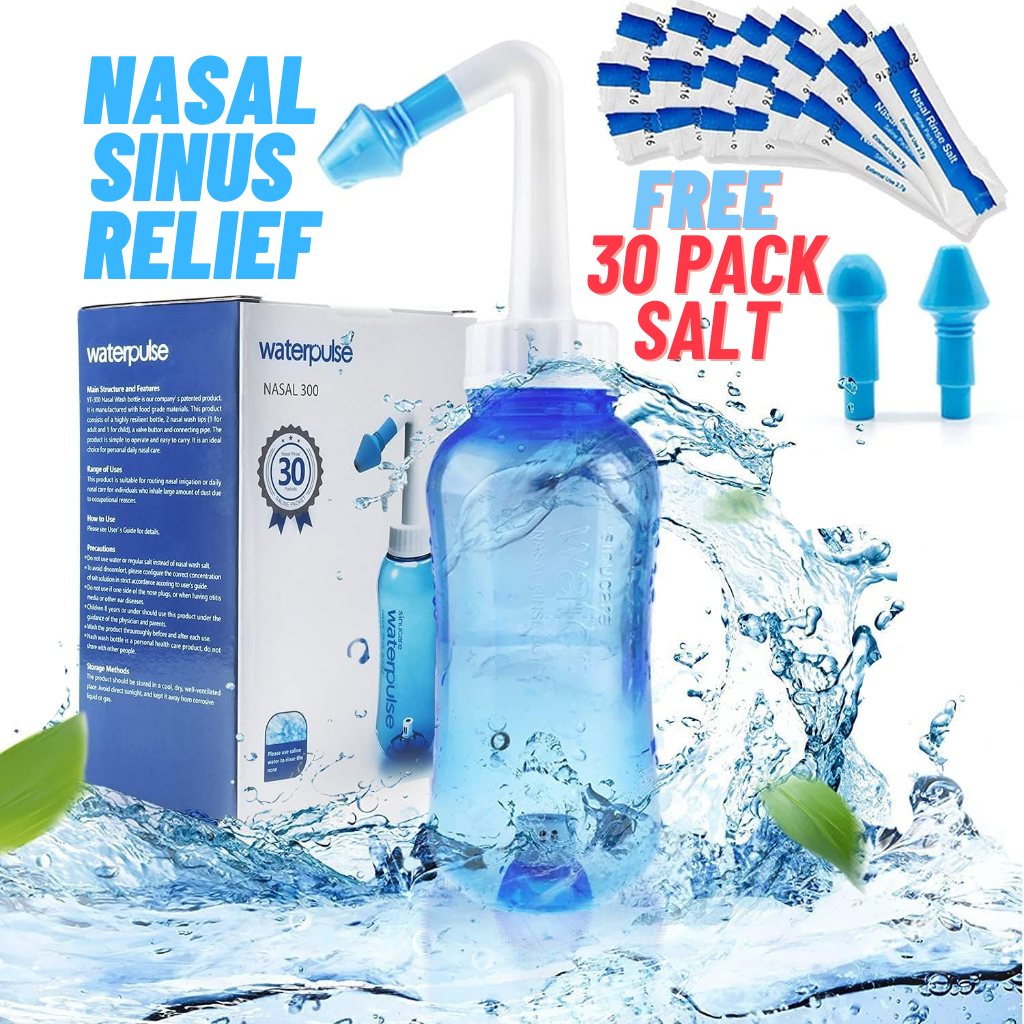 Sinus Nasal Wash Irrigation Bottle Rinse for Allergy Relieve Pressure ...
