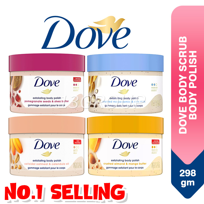 Dove Body Scrub Exfoliating Body Polish, 298g | Shopee Singapore