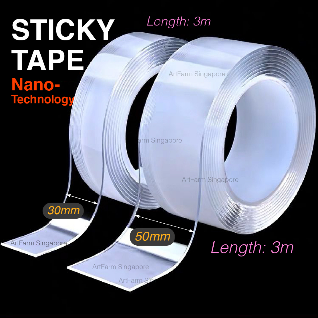SG Nano Waterproof Sticky Double-Sided Tape Removable Strong Multipurpose Washable Double Side ...
