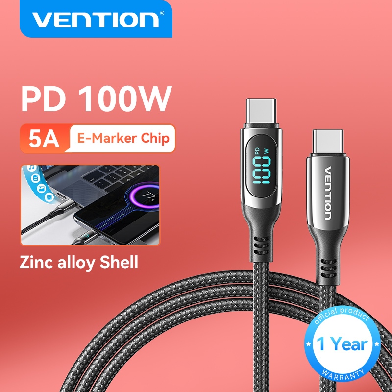 Vention 100W Usb C Cable Fast Charging Quick Charge Type C to USB C ...