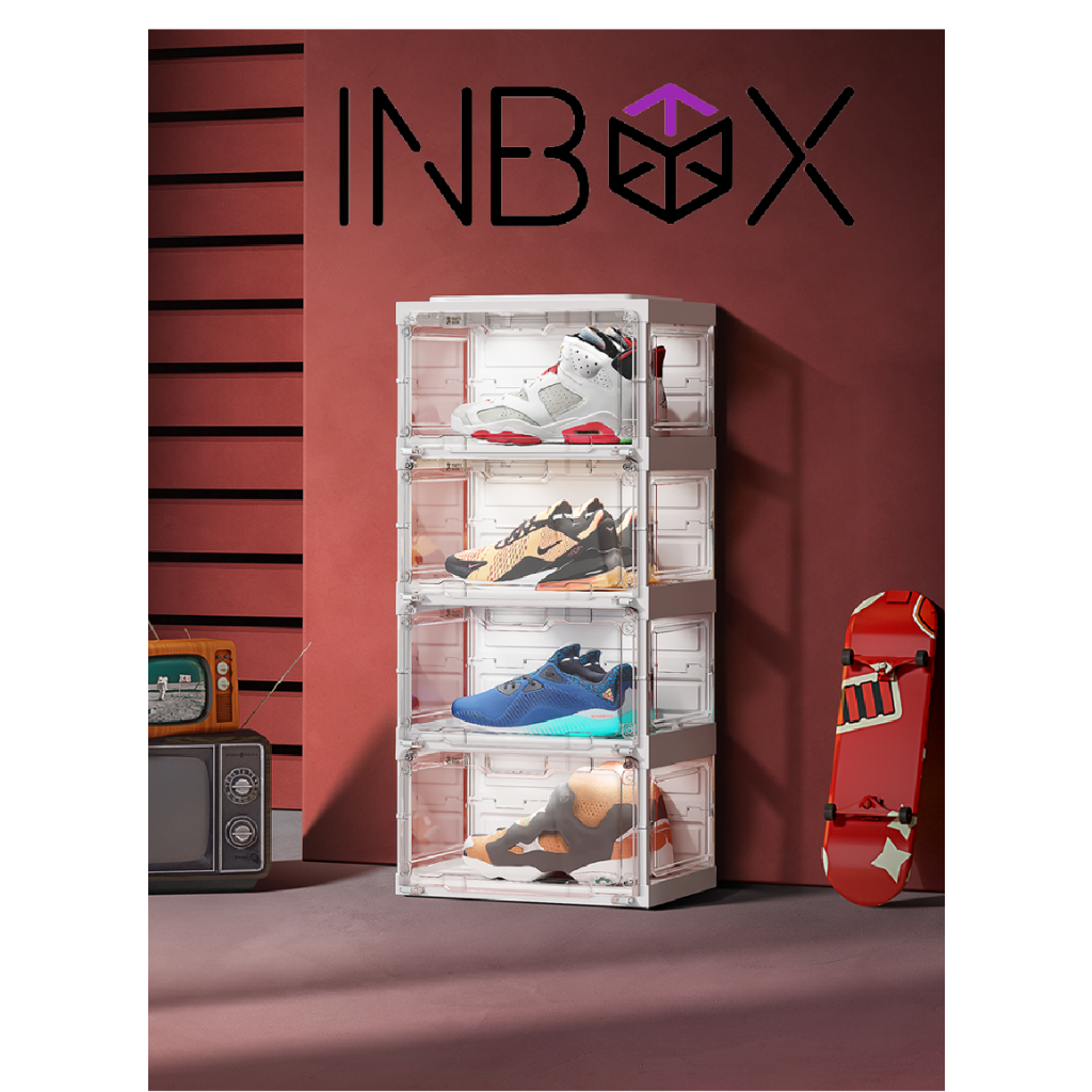 INBOX Shoes Box Foldable Container Foldable Shoes Rack Collapsible box ...