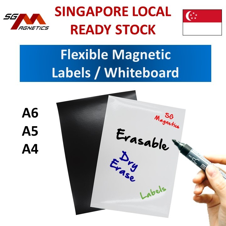 Magnetic A6 A5 A4 Flexible Whiteboard White Board Erasable Memo Pad Dry ...
