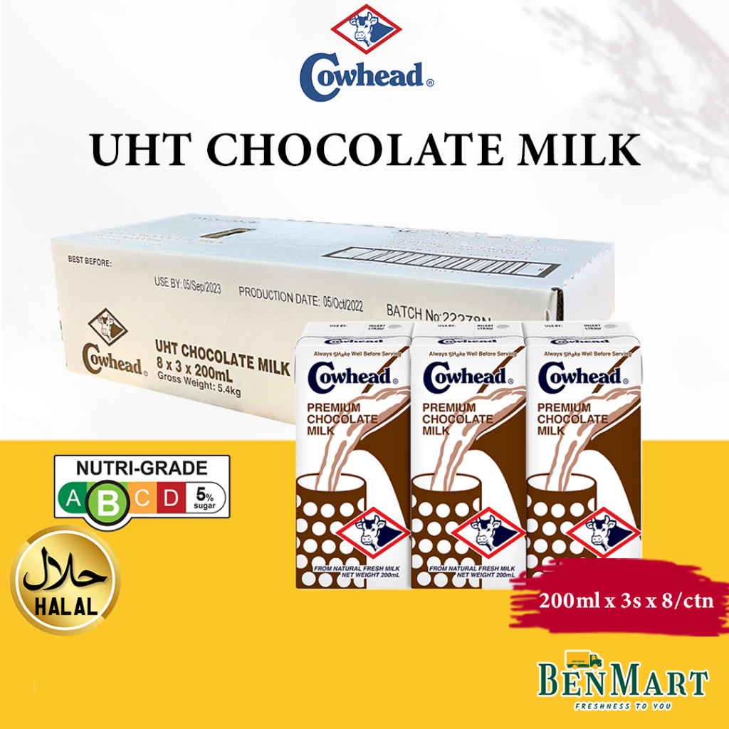 [BenMart Dry] Cowhead UHT Chocolate Milk 200ml Carton Deal - Halal ...