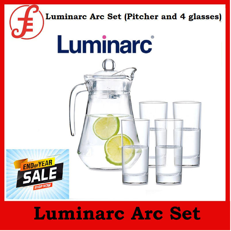 Luminarc Arc Set (Pitcher and 4 glasses) | Shopee Singapore