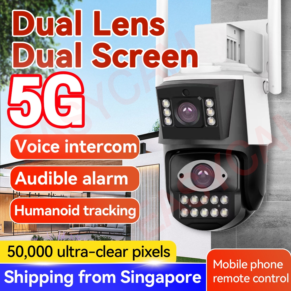 5G Wifi 5MP dual lans CCTV IP Camera Wireless Outdoor PTZ Cam Wireless ...