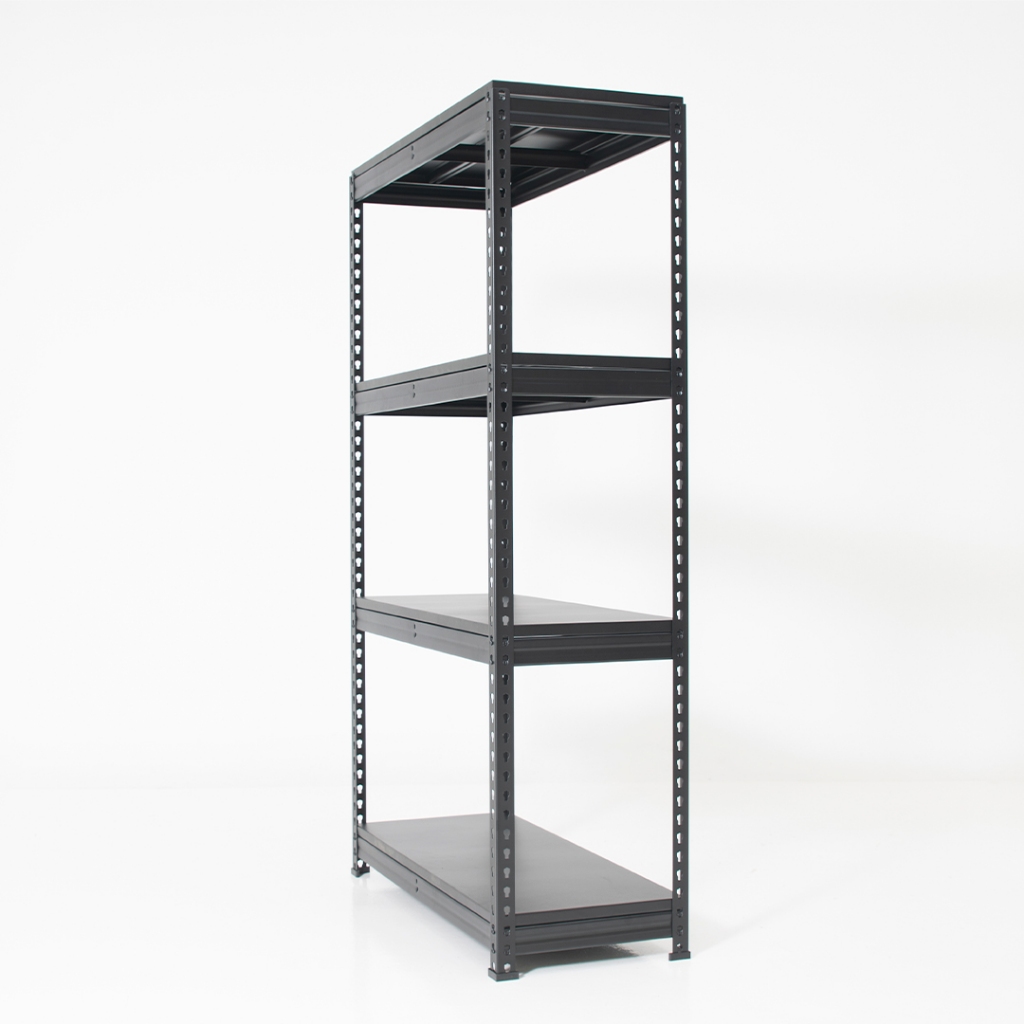 PG Single Rack - 4 Levels Metal Black Deck Boltless Racking | Shopee ...