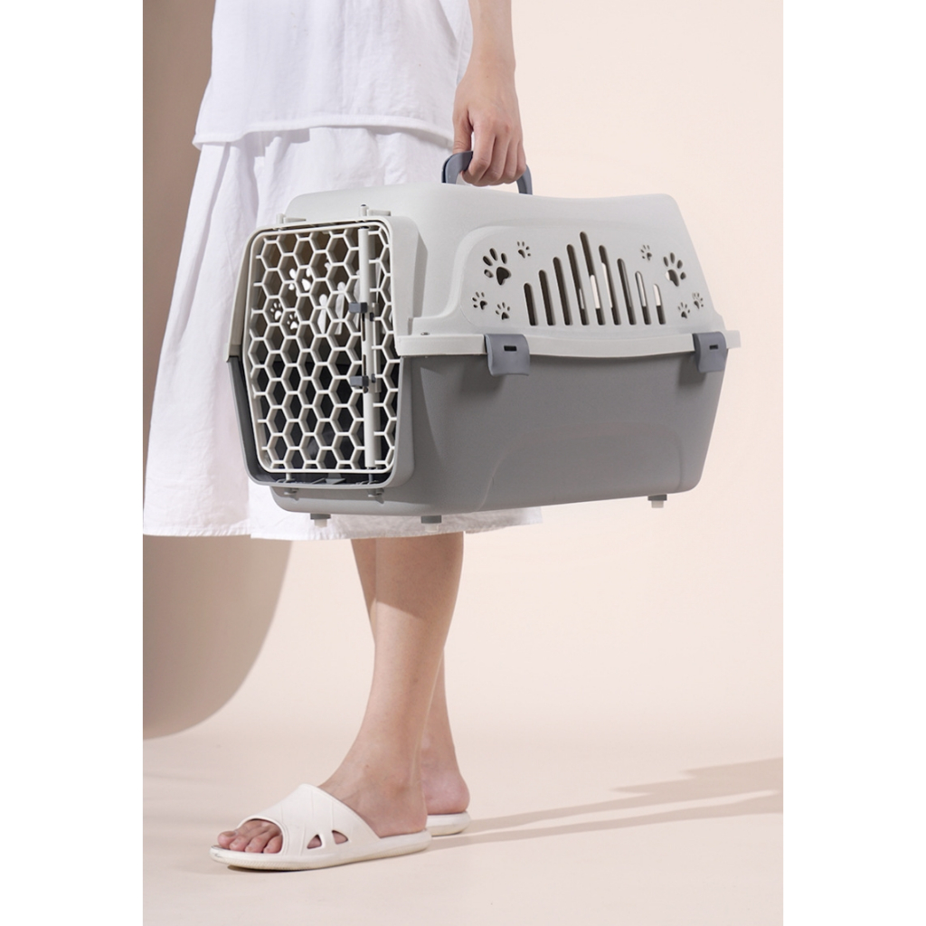 Pet Carrier Air Box Portable Cage For Cat Dog Flight Case Outdoor Carry ...