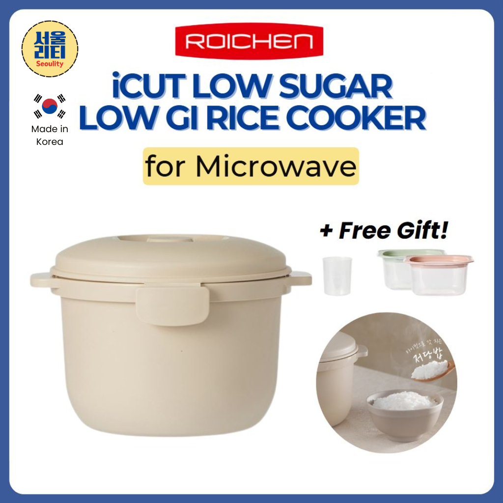 [ROICHEN] 🇰🇷 iCUT Low Sugar Rice Cooker for Microwave｜Includes 2 Rice ...