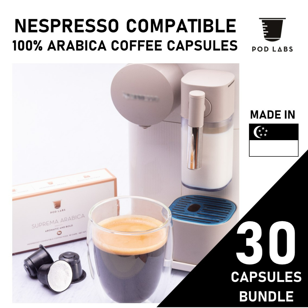 [Bundle of 3 Special] Pod Labs Nespresso Compatible Suprema Arabica (30 ...
