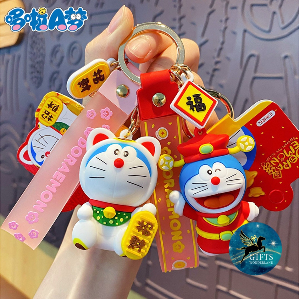 [SG Stock] Genuine Doraemon Keychains Bag Charm Cute Christmas New Year ...