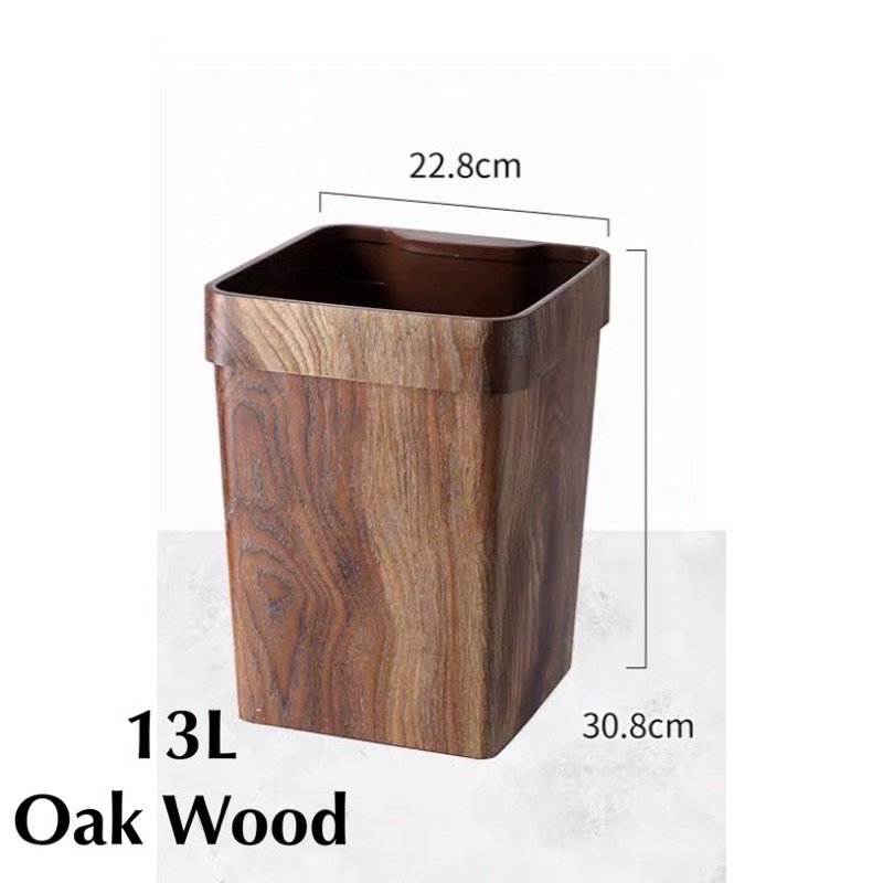 CLEARANCE! Marble/ Wood-look Waste Bin Dustbin Trashbin for kitchen ...