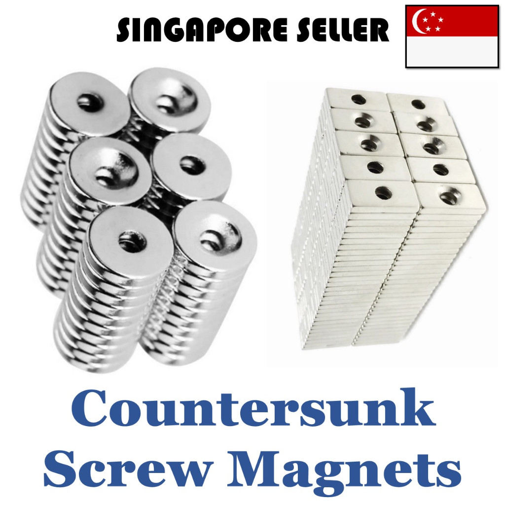 Countersunk Neodymium Magnet N35 Strong Permanent Disc Magnets With ...