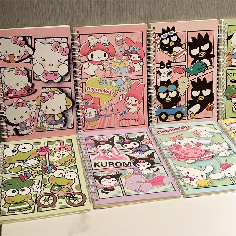🚨NEW🚨Sanrio Characters A5 Spiral Binder Notebook With Lines (Cinnamonroll, Kuromi, Keroppi ...
