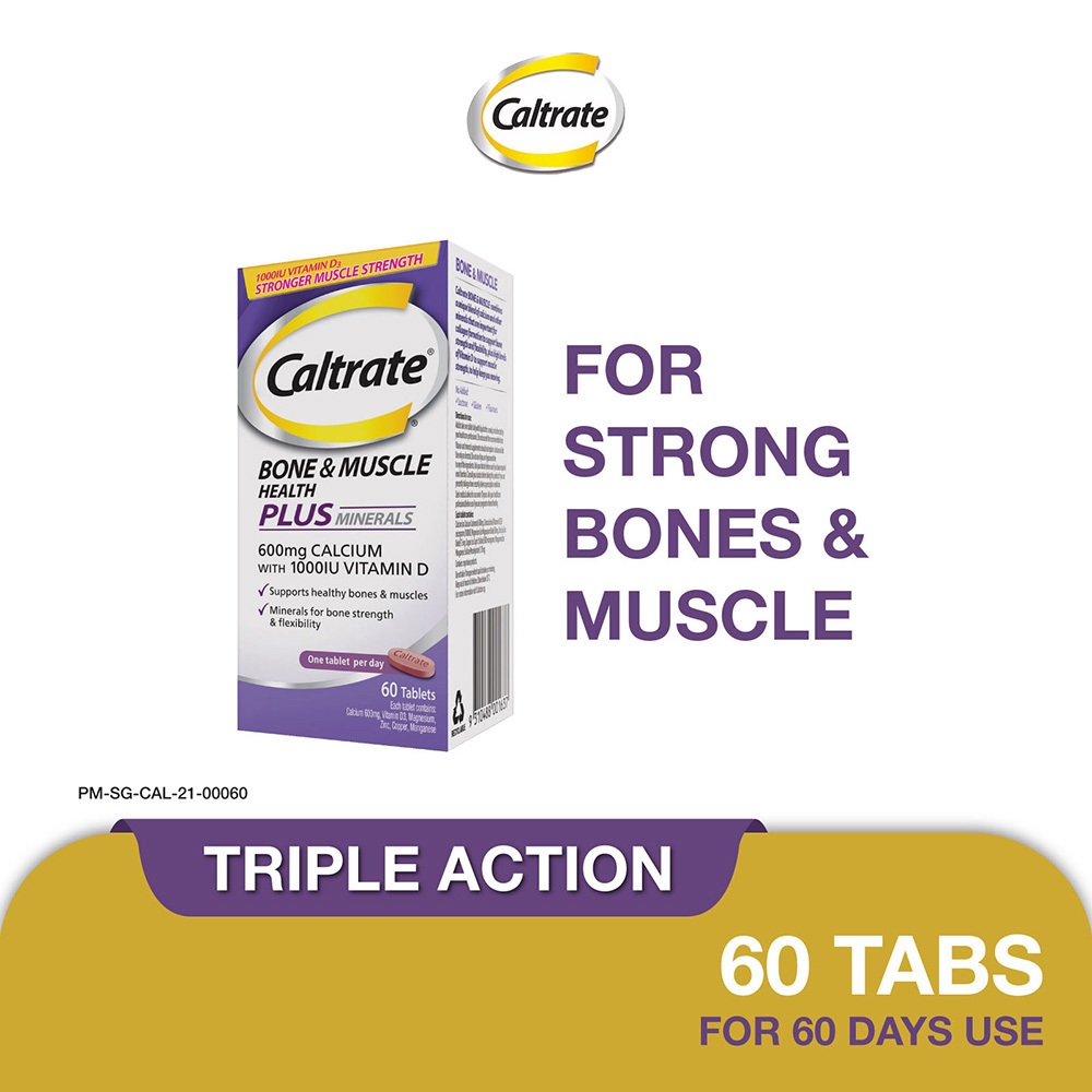 CALTRATE Bone and Muscle Health Plus Triple Action Calcium, 1000iu ...