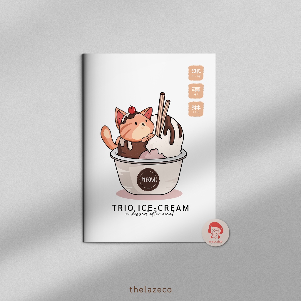 TRIO ICE CREAM MEOW (Planner 2024) | Shopee Singapore