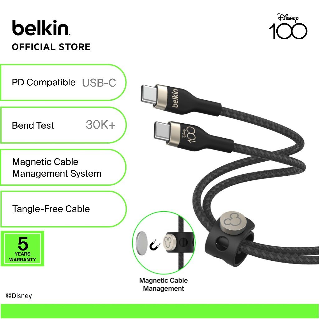 Belkin CAB011qc2MBK-DY/CAB011qc2MWH-DY Disney Series BoostCharge ...
