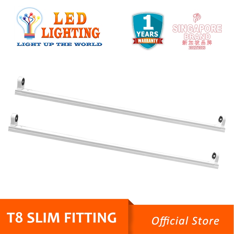 LED T8 TUBE FITTING T8 SLIM BRACKET 0.6M /2FT 1.2M /4FT DOUBLE FITTING ...