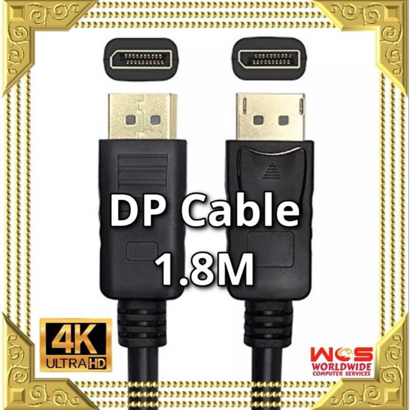 Display Port Cable DP to DP Male Cable Lead Display 2M | Shopee Singapore