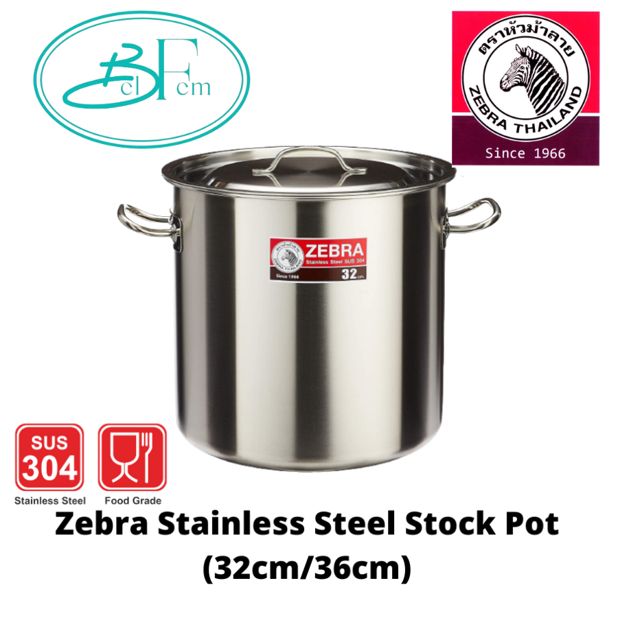 Zebra Stainless Steel Stock Pot (32cm/36cm) | Shopee Singapore