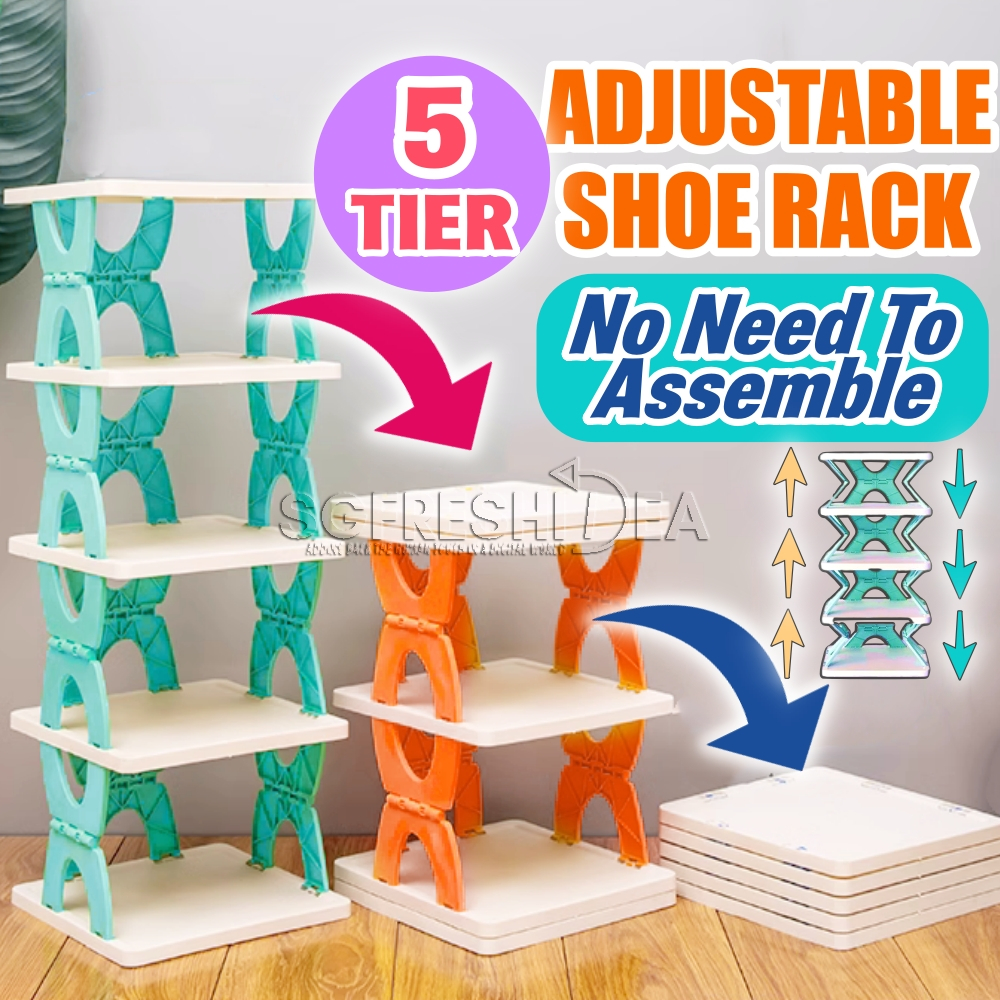 (9.9 MEGA SALE) Shoe Rack Plastic Vertical Narrow BTO HDB Door Gate ...