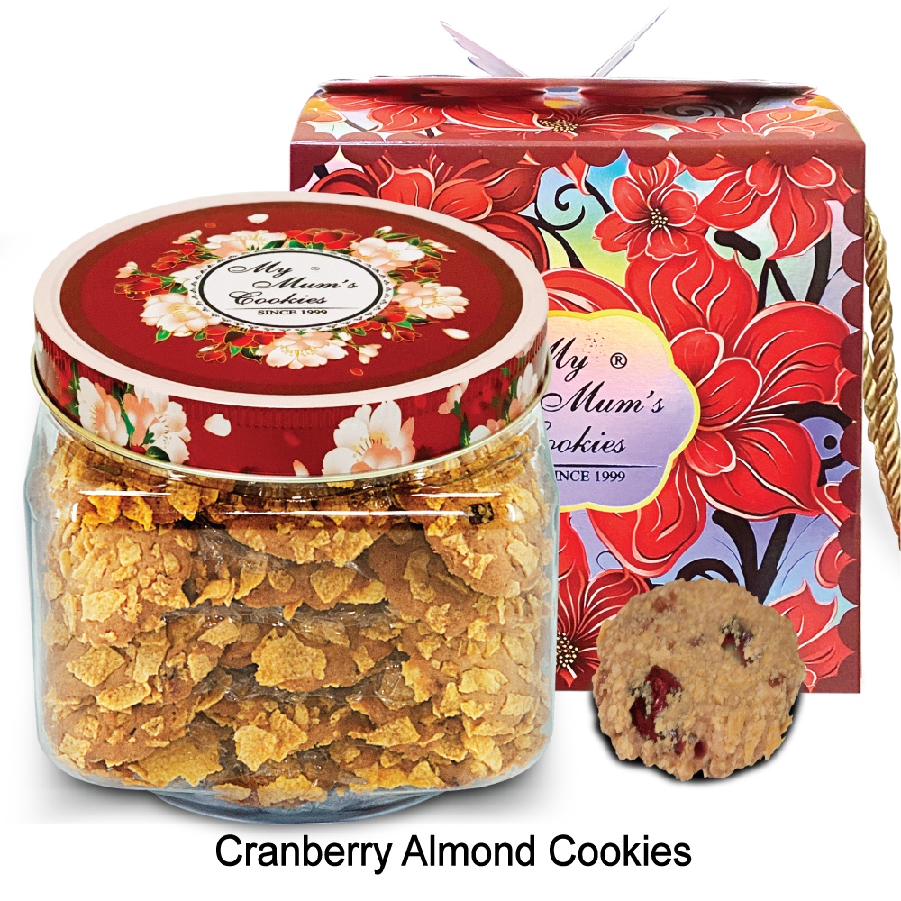 [My Mum's Cookies] CNY Cranberry Almond Cookies (310g) | Shopee Singapore
