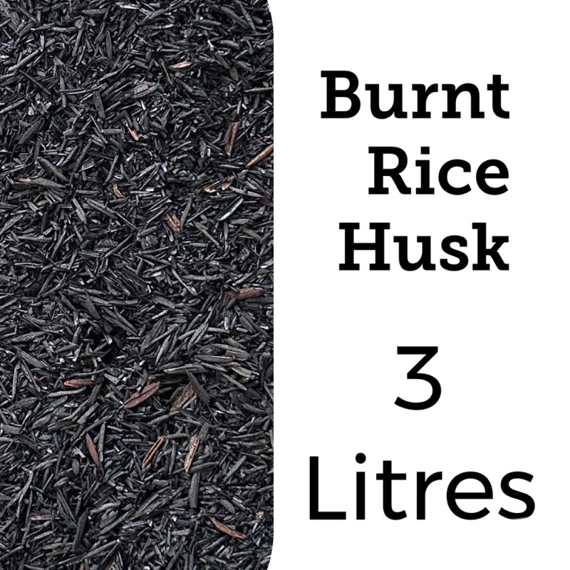 Burnt Rice Husk | 3 Litres | Potting Mix Medium | Shopee Singapore