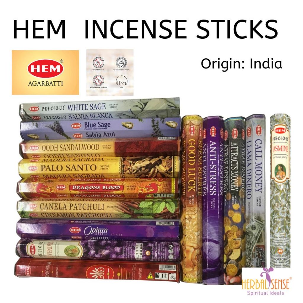 HEM Incense Sticks Handmade Natural Incense Cleansing Energy Relaxation ...