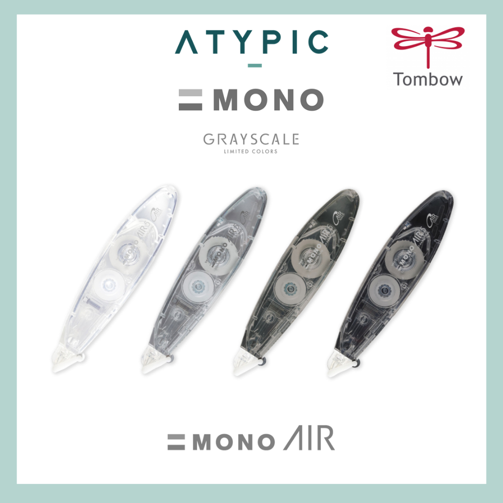 [Limited Edition] Tombow Mono Air 5 Correction Tape, Greyscale (5mm x ...