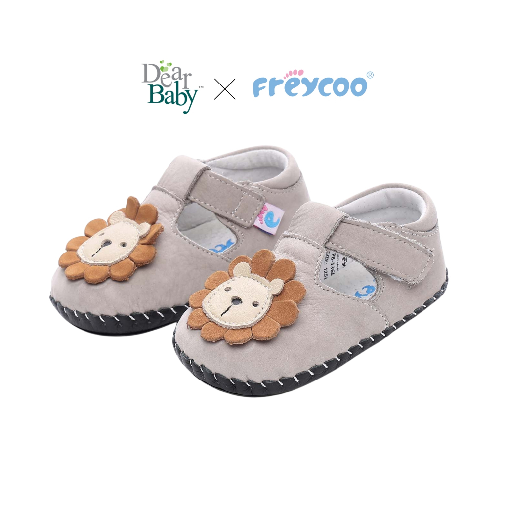 Genuine Leather Freycoo Cream Leonard Infant Shoes Premium Soft Sole Ultimate Comfort Size S M L Shopee Singapore