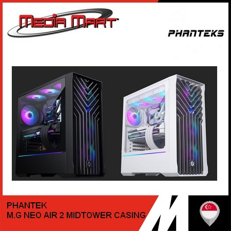 PHANTEKS MAGNIUMGEAR NEO AIR 2 MIDTOWER CASING (BLACK/WHITE/BLACK WITH ...