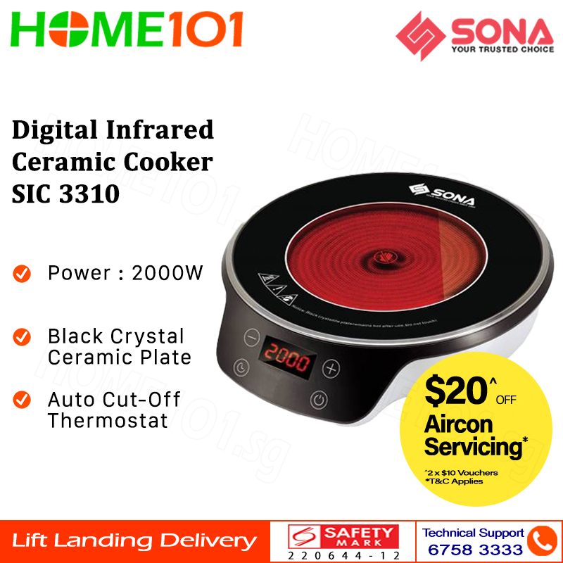 Sona Digital Infrared Ceramic Cooker 2000W SIC 3310 | Shopee Singapore