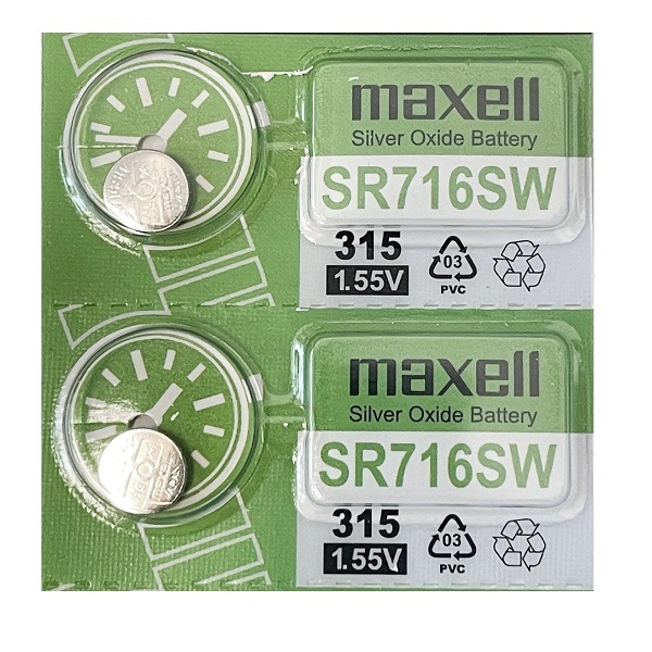 [SG] Maxell 315 SR716SW SR67 Silver Oxide Button Battery (2 Pieces ...