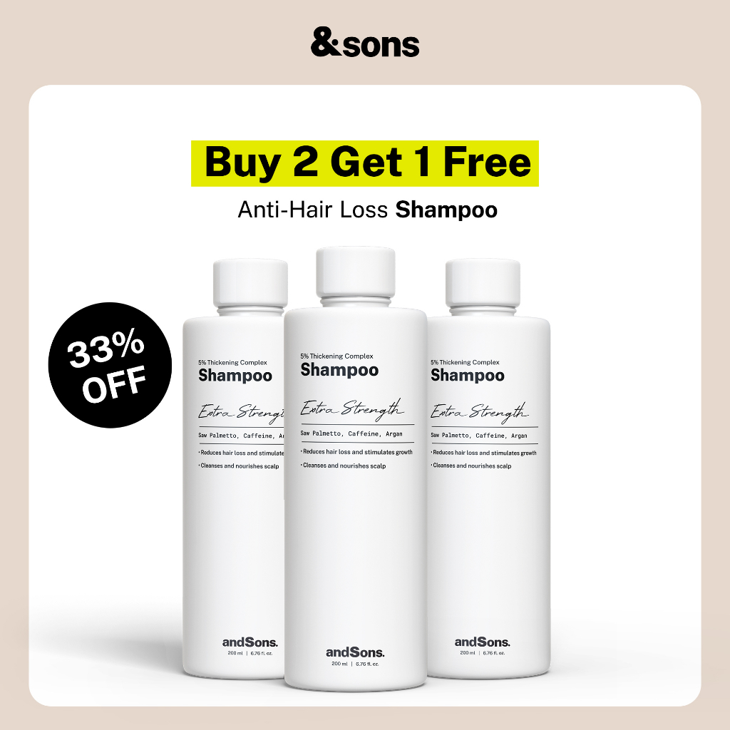 [Buy 2 Get 1 Free] andSons 3x Anti Hair Loss 5% Saw Palmetto Caffeine ...