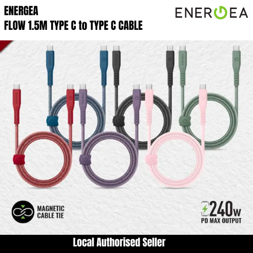 Energea Flow Type C to Type C Cable 1.5M with MCT 240W for Iphone 15 (1 ...