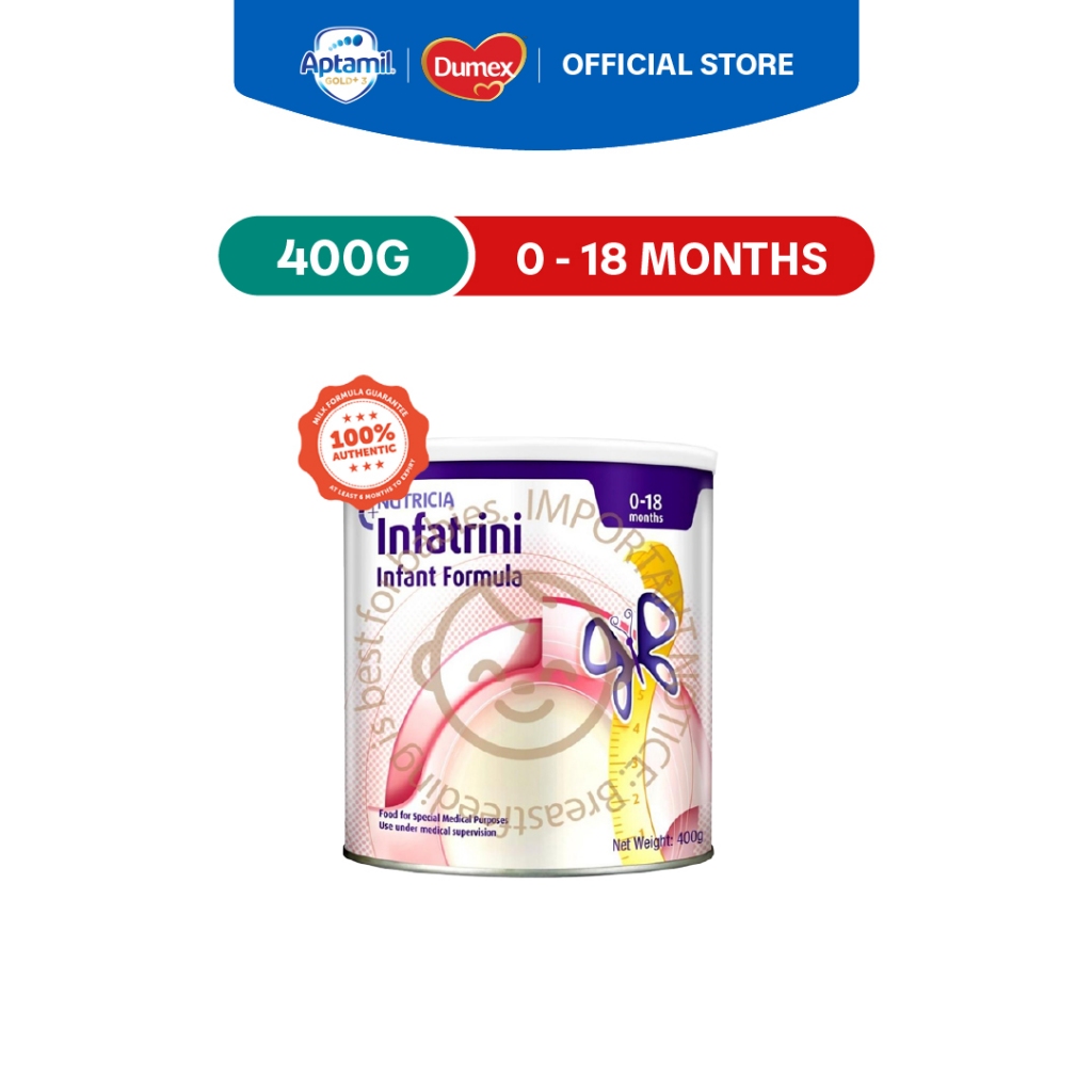[Single Tin] Nutricia Stage 1 Infatrini Infant Powder Formula 400g (0 ...