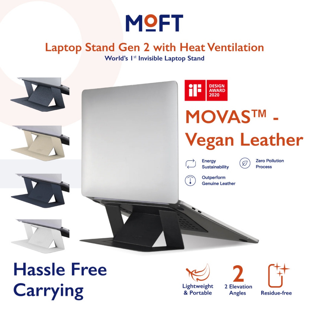 MOFT Laptop Stand Gen 2 with Heat Ventilation / Airflow Laptop Stand ...
