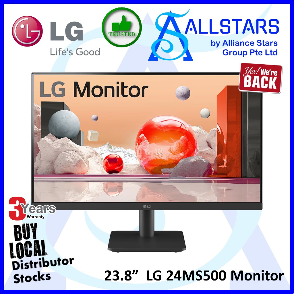 (ALLSTARS) LG 24MS500 / 24MS500-B 23.8 inch IPS Monitor / 1920x1080 ...