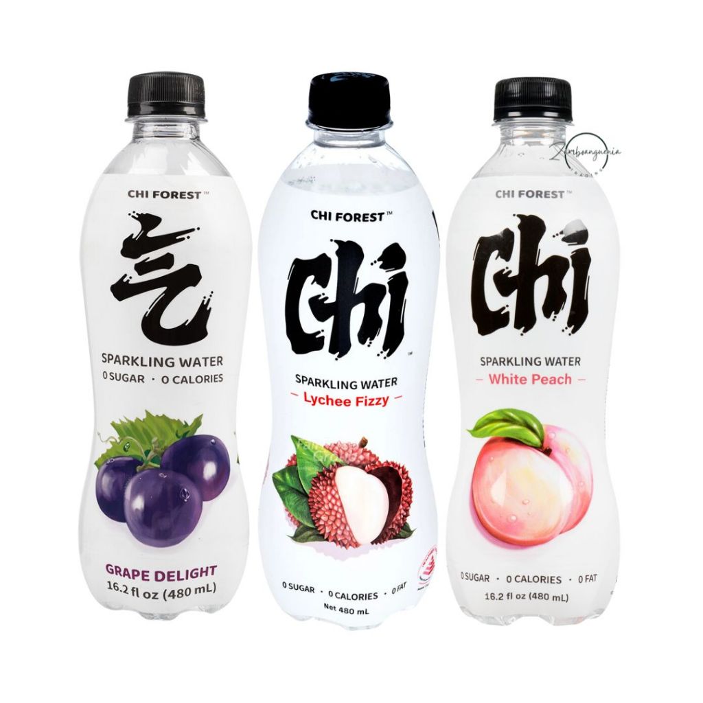 CHI FOREST Sparkling Water (Grape | Peach | Lychee) (480mL) [SG] | Shopee Singapore