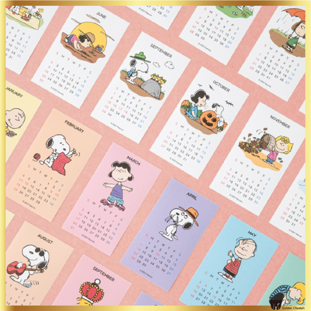 Peanuts Snoopy 2025 Removable Sticker Calendar | Shopee Singapore
