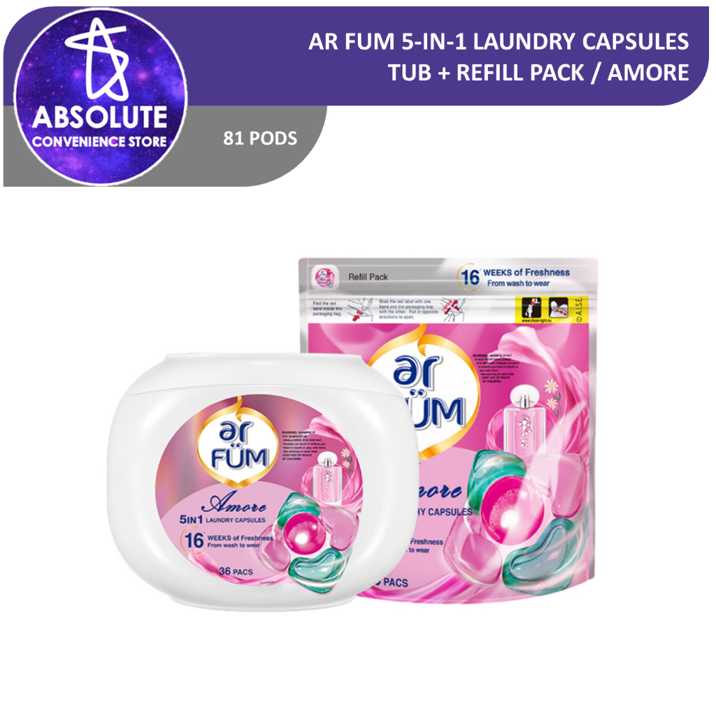 Ar Fum 5in1 Laundry Capsules 36 Pods Refill Pack 45 Pods Total 81 Pods Shopee Singapore 