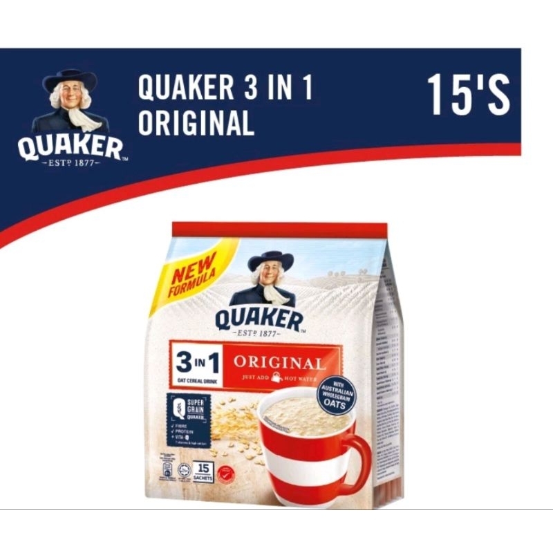 Quaker 3 in 1 original 420g Shipped from Malaysia | Shopee Singapore