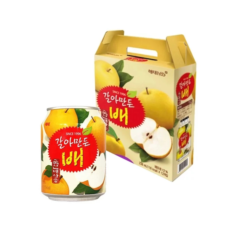 [1BOX] Haitai Crushed Pear Juice 238ml*12ea Korean Food Sarangmart | Shopee Singapore