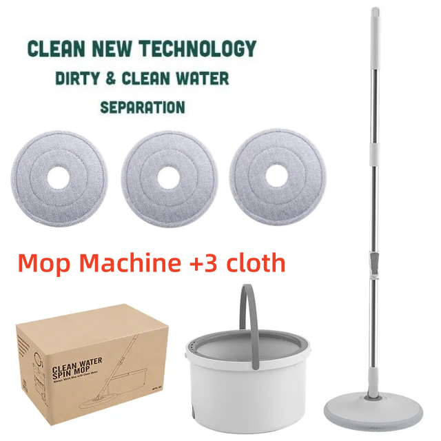 Lazy Separation Spin Mop Magic Microfiber Spin Mop Clean & Dirty Water ...