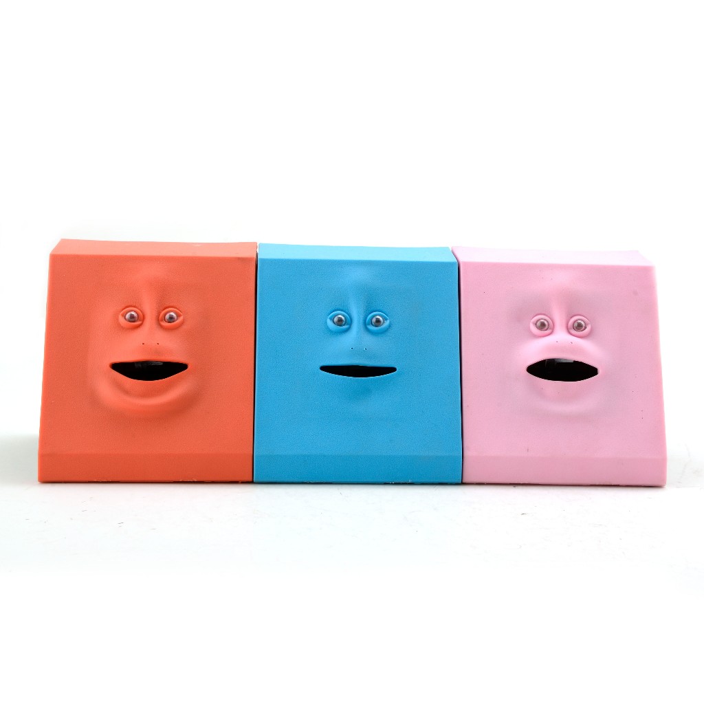 Wacky Face Coin Eating Piggy Bank Battery Powered Money Saving Box ...