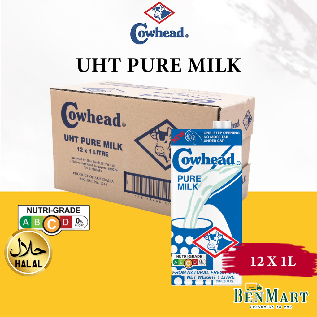 [BenMart Dry] Cowhead UHT Pure Milk 1L Carton Deal - Germany - Halal ...