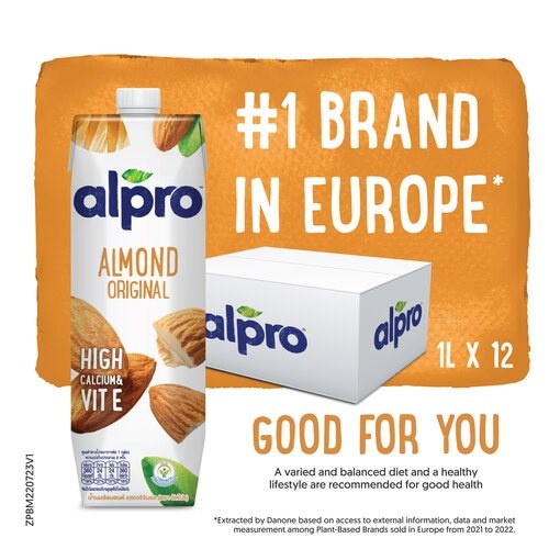 Alpro Almond Milk - Original Case (1L x 12 packs) | Shopee Singapore